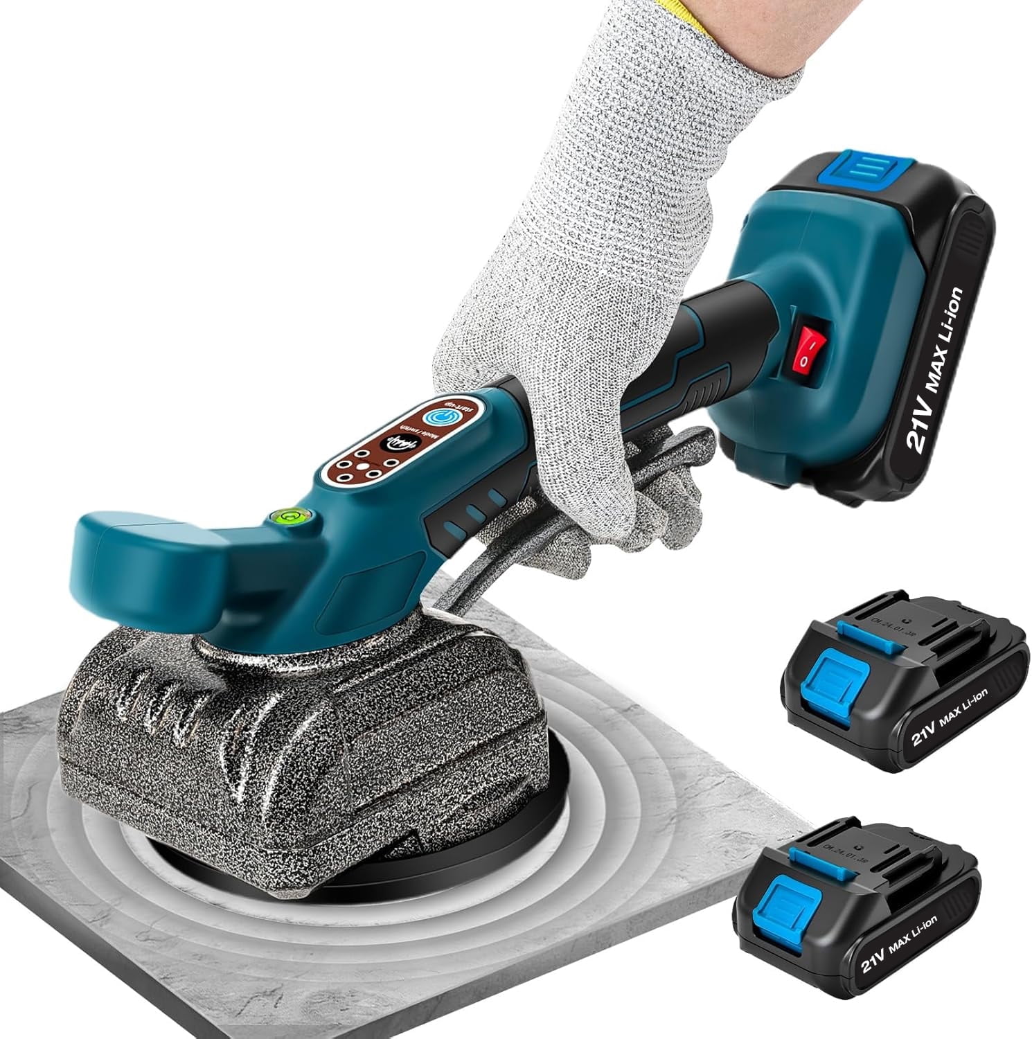 Tile Vibrator Leveling Machine, Cordless Battery Powered Tiler Vibrator ...
