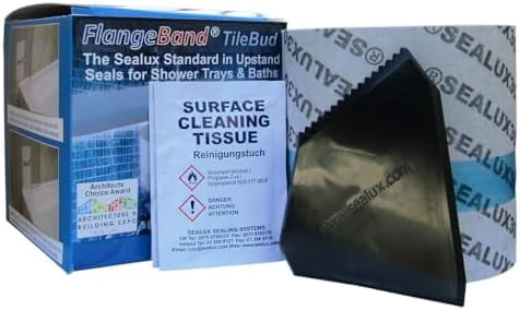 TileBud Shower Base & Bathtub Tile Flange Kit 125.9" Strip$$Tools ...