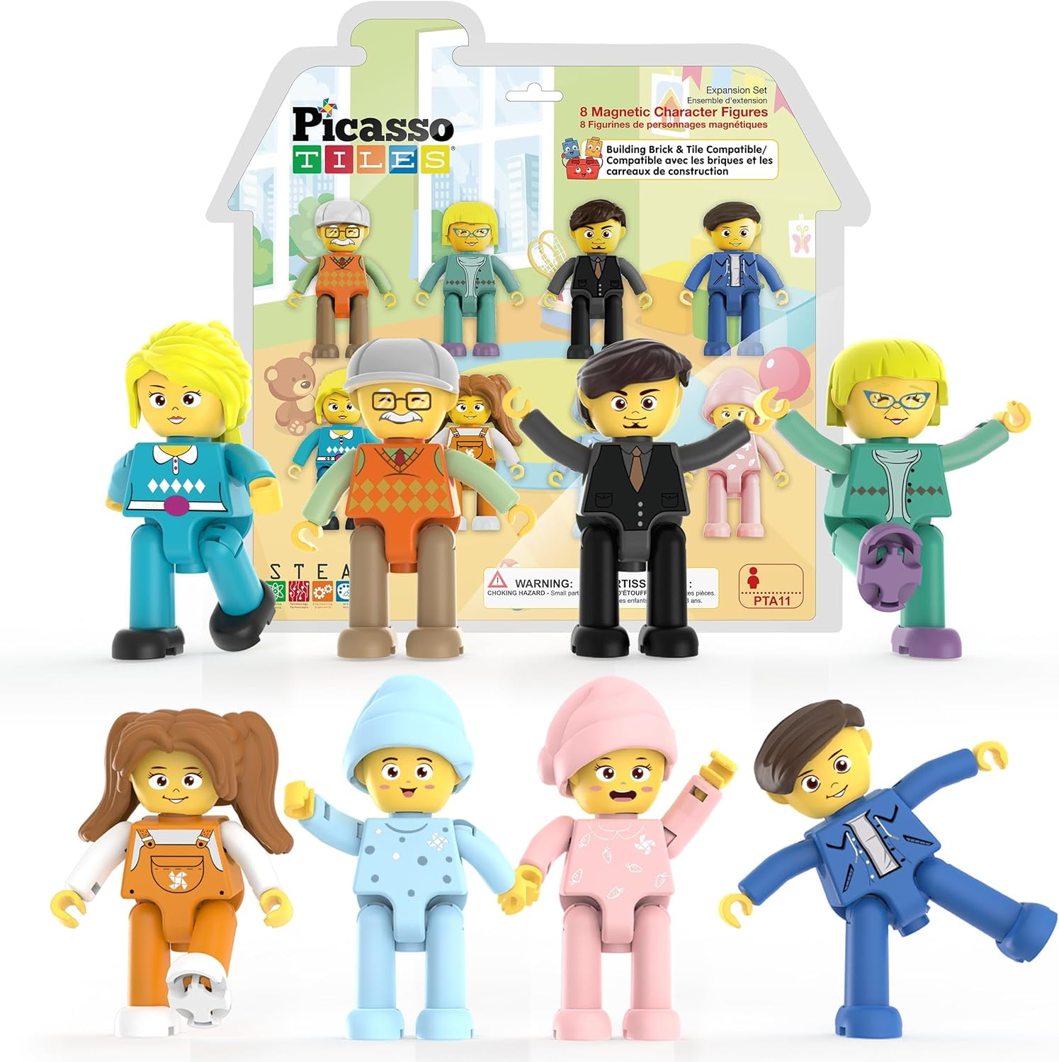 Tiles Magnetic Tiles Action Figures City Characters for Magnet Tile ...