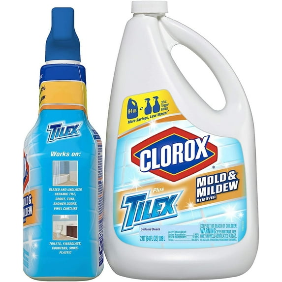 Tilex Clorox Mold and Mildew Remover, Bleach Spray Cleaner, 64 fl oz ...
