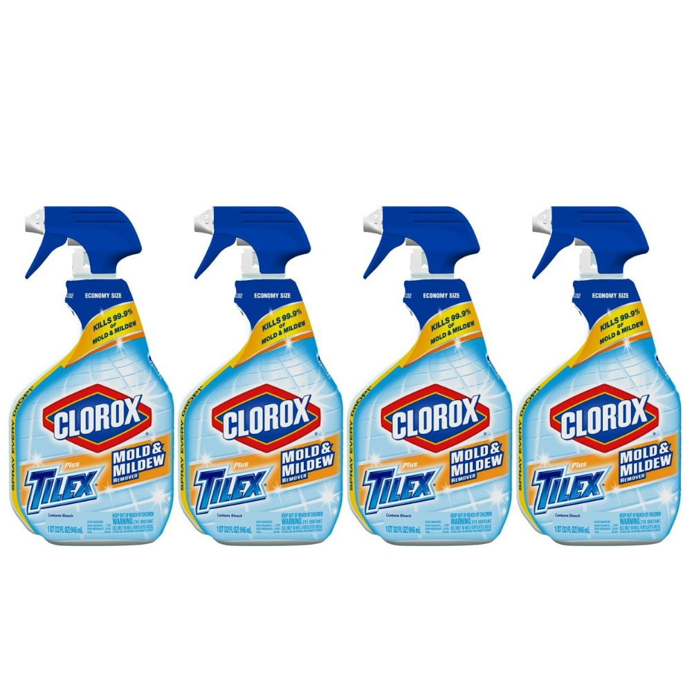 Tilex Mold and Mildew Remover Spray, 32 Fluid Ounce Pack of 4 - Walmart.com