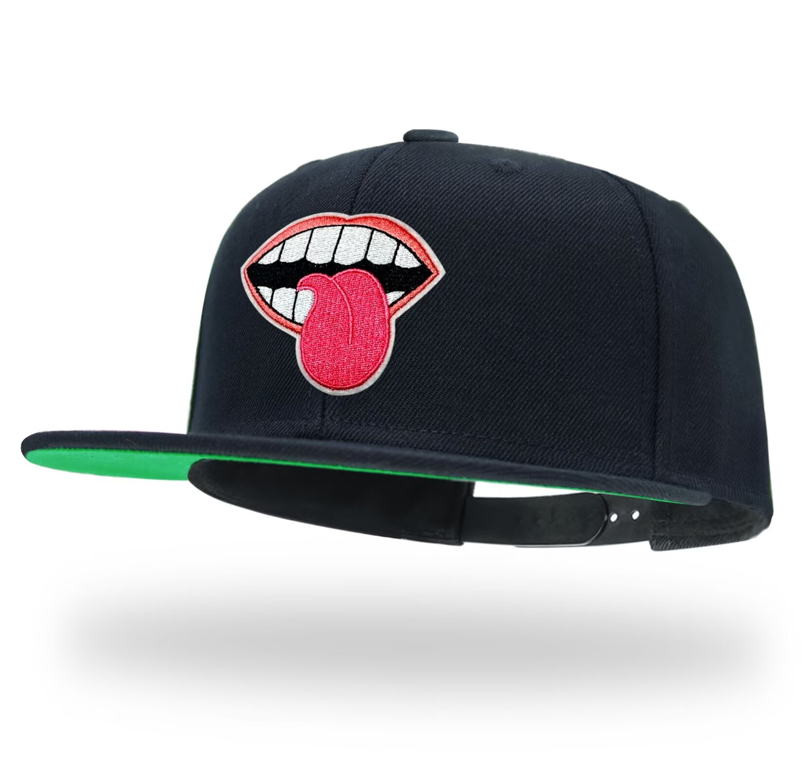 Tilgomedal Lip Black Snapback Hats for Men Women Adjustable Dad Wool ...