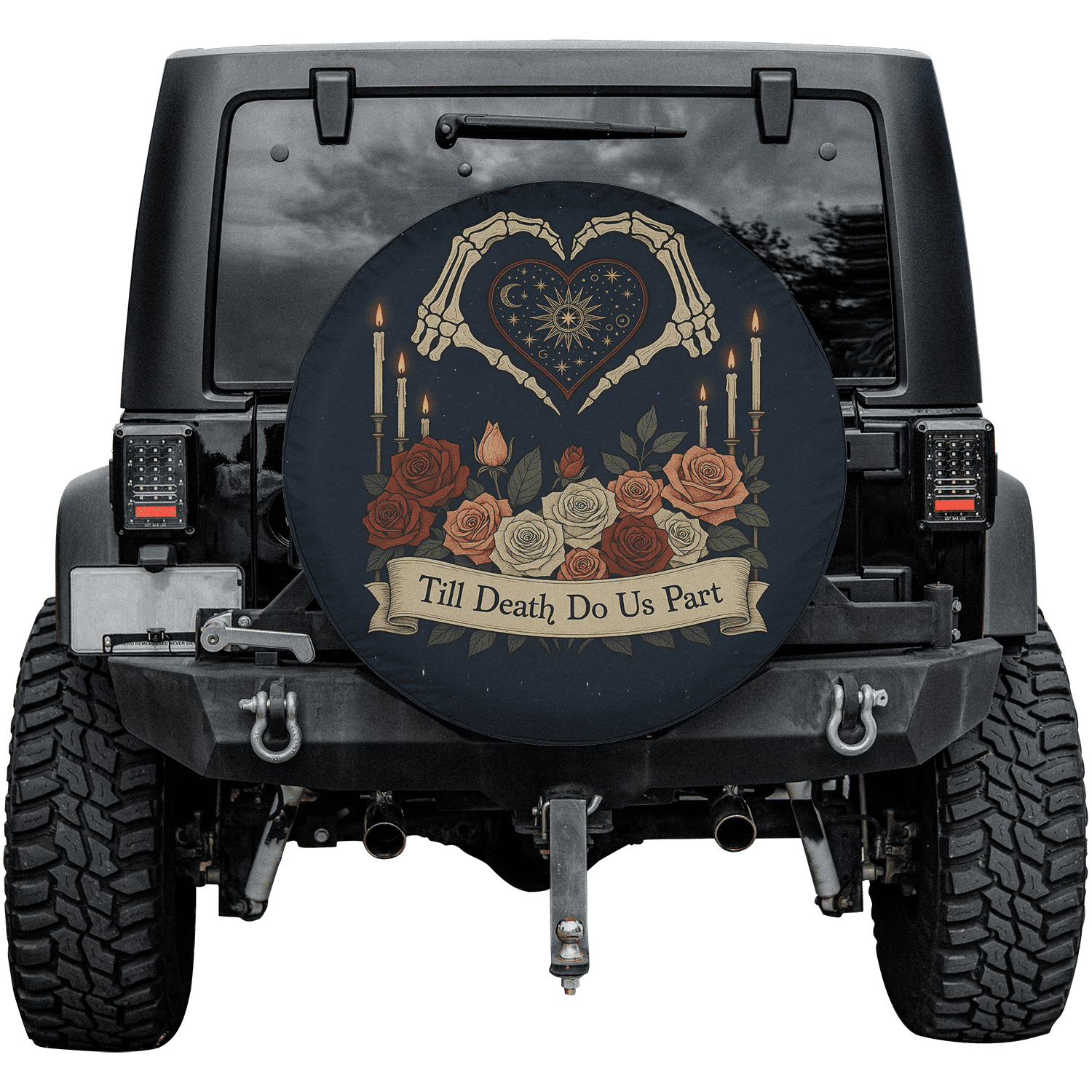 Till Death Do Us Part Skeleton Hands Graphic Spare Tire Cover – Gothic ...