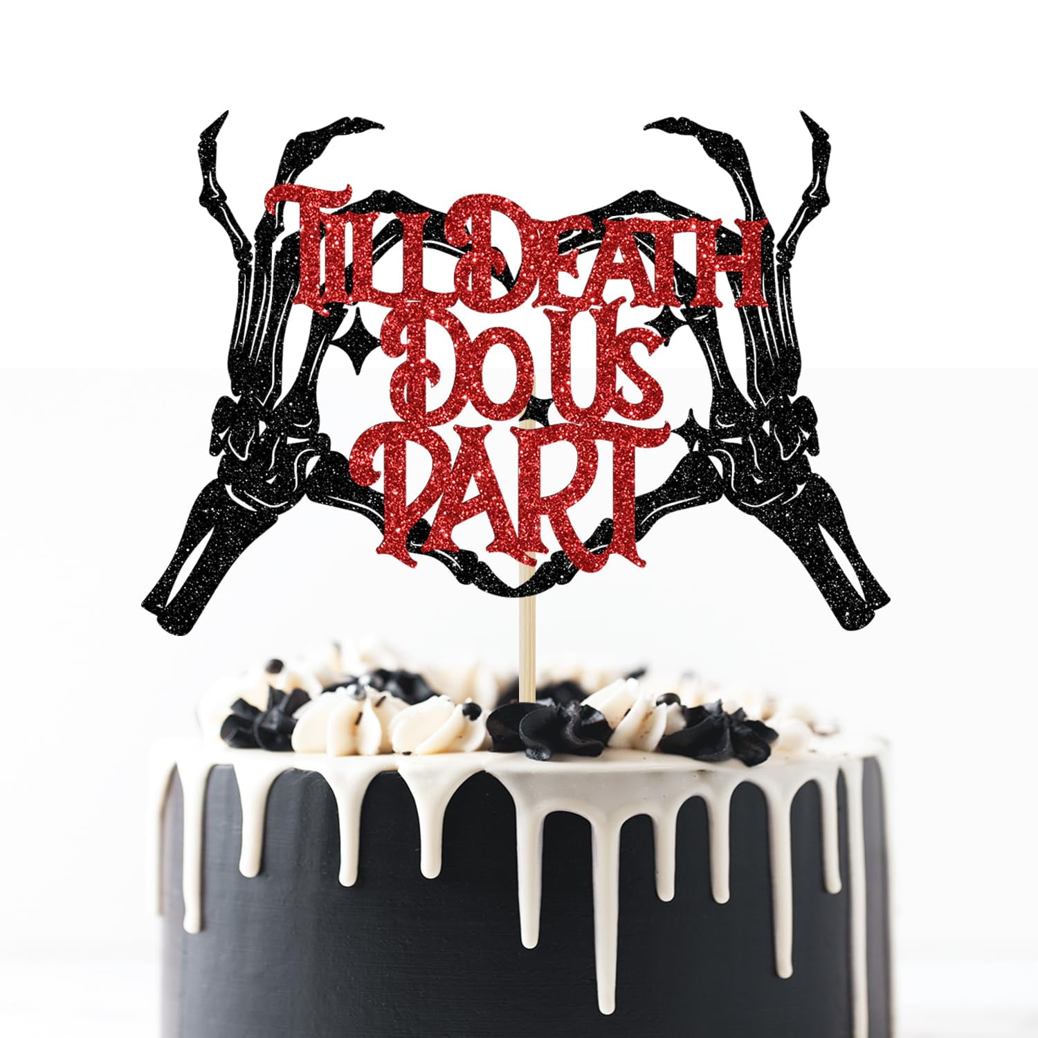 Till Death DoTRDN Us Part Cake Topper, Gothic Halloween Wedding ...