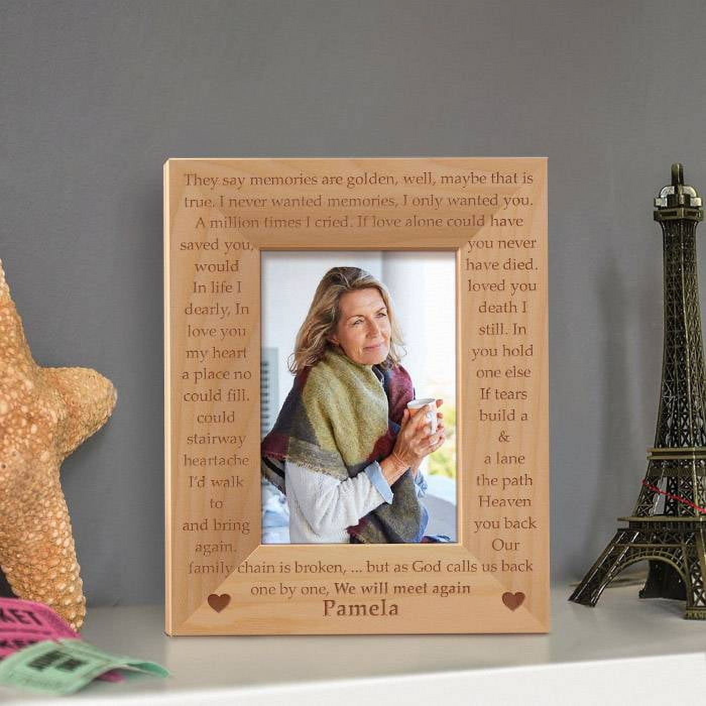 Till we Meet Again Personalized Wooden Picture Frame 3 1/2" x 5" Brown ...