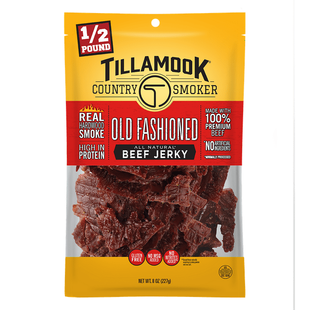 Tillamook Country Smoker All Natural Old Fashioned Beef Jerky, 8 oz ...