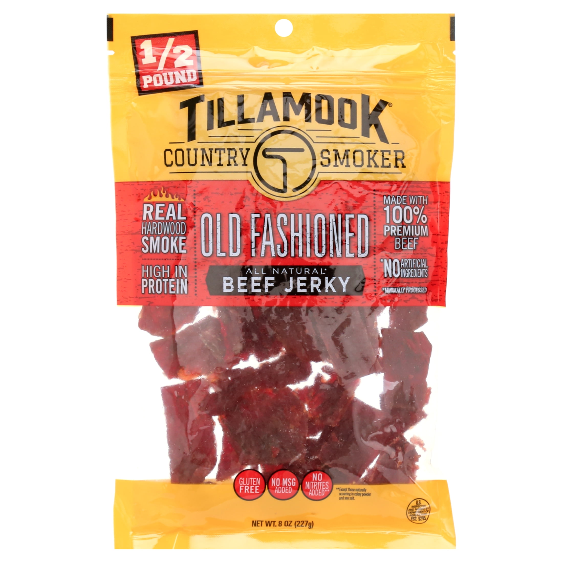 Tillamook Country Smoker All Natural Old Fashioned Beef Jerky, 8 oz ...