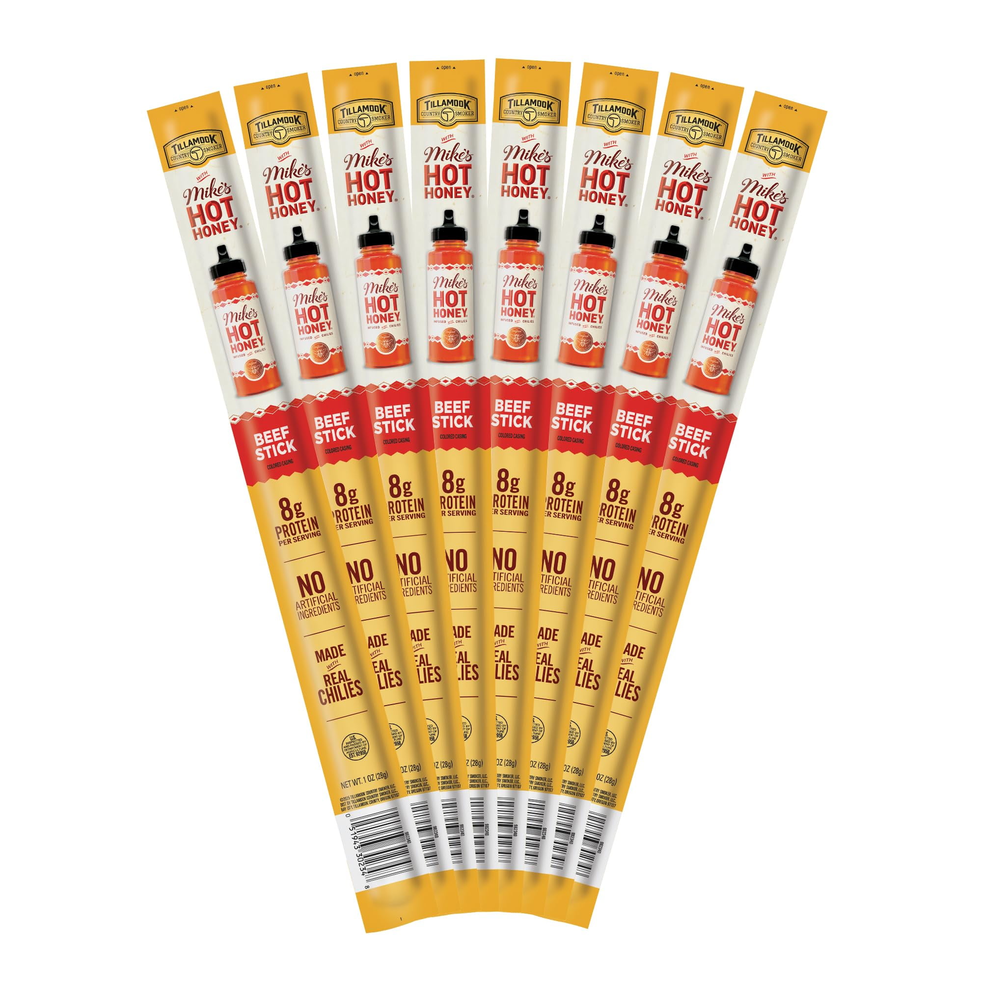 Tillamook Country Smoker Beef XEF1 Sticks, Mike's Hot Honey, 1 Ounce (8 ...