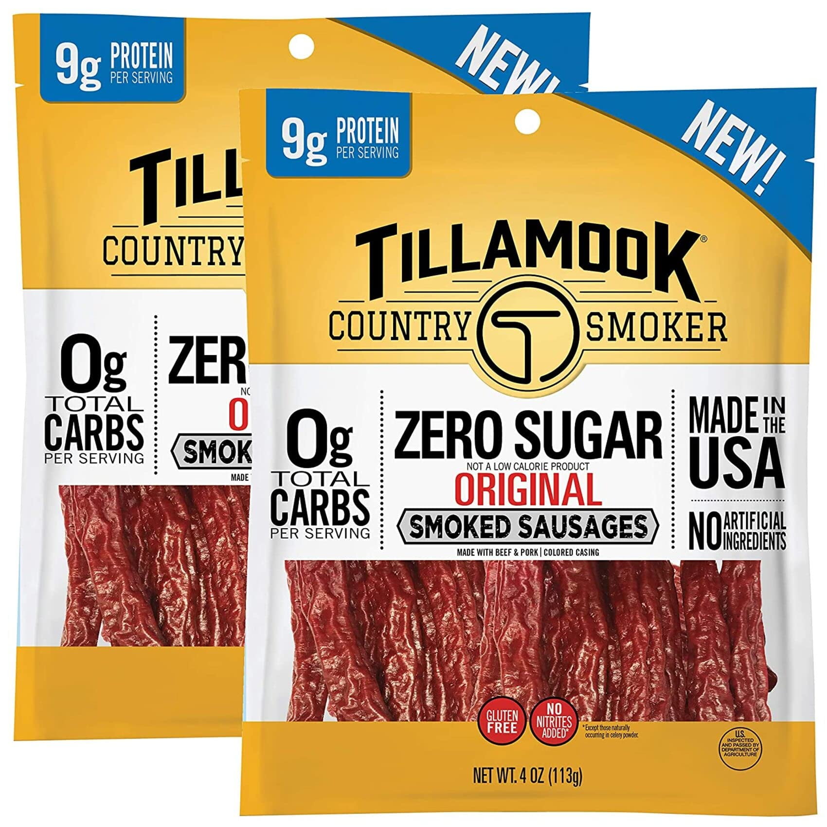 Tillamook Country Smoker Keto BCF26 Friendly Zero Sugar Smoked Sausages ...