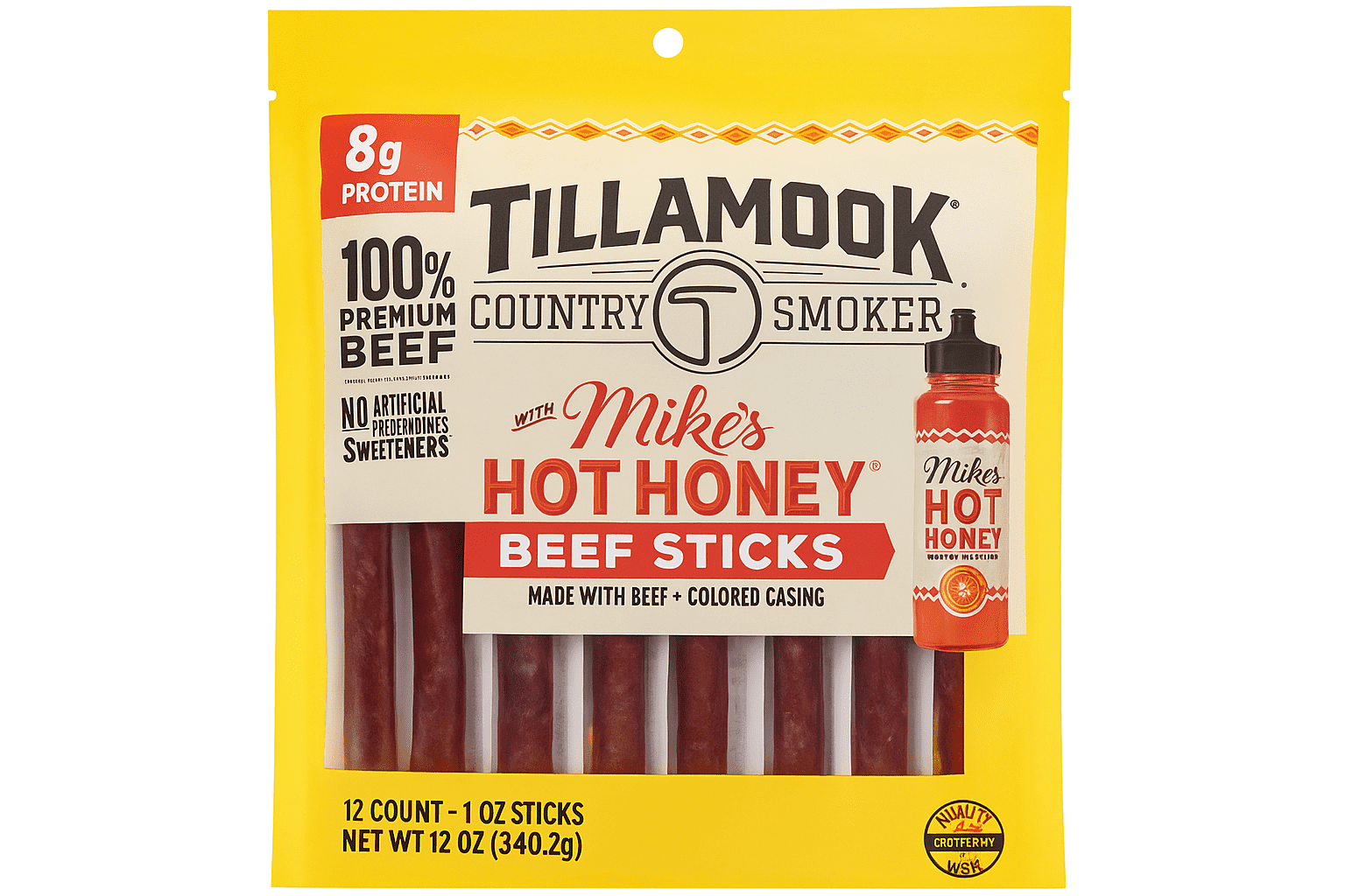 Tillamook Country Smoker™ Mike’s Hot Honey Beef Sticks, 1 oz (12-count ...