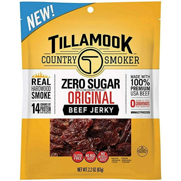 Tillamook Country Smoker Zero Sugar Original Beef Jerky - Walmart ...
