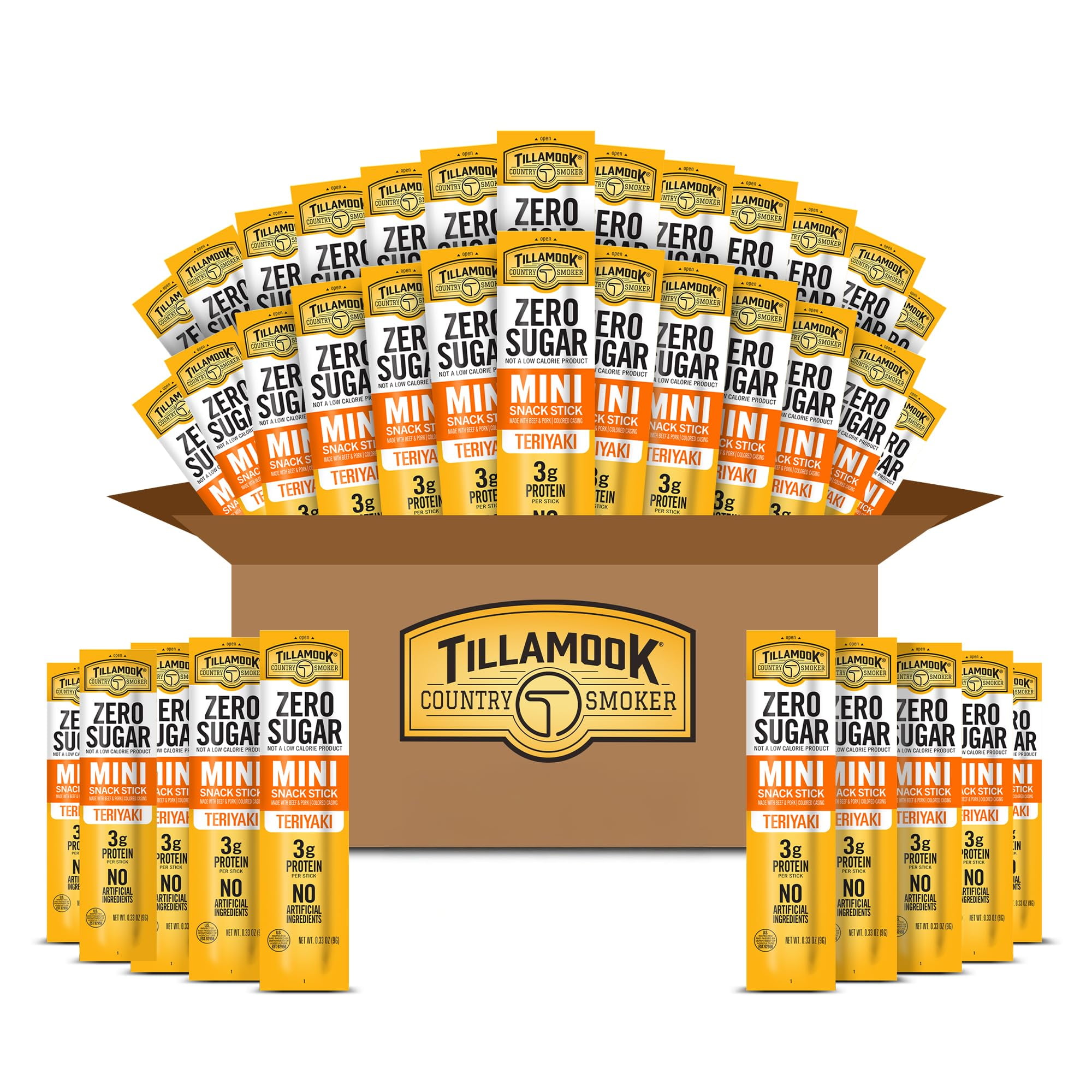 Tillamook Country Smoker Zero Sugar Teriyaki Mini GBM1Smoked Sausages ...