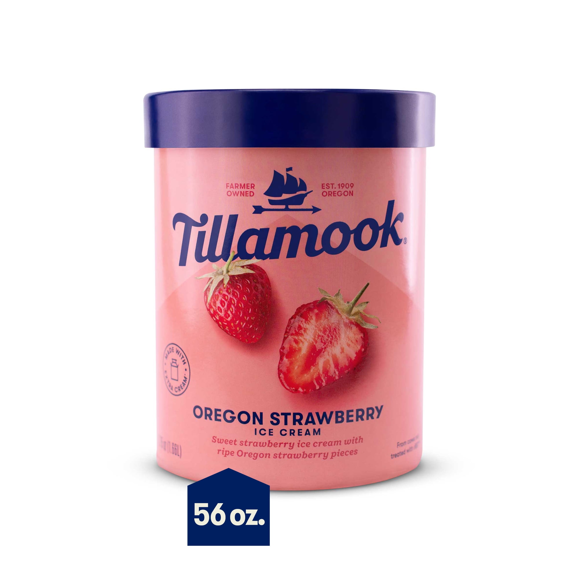 Tillamook Oregon Strawberry Ice Cream, 56 Fl Oz - Walmart.com