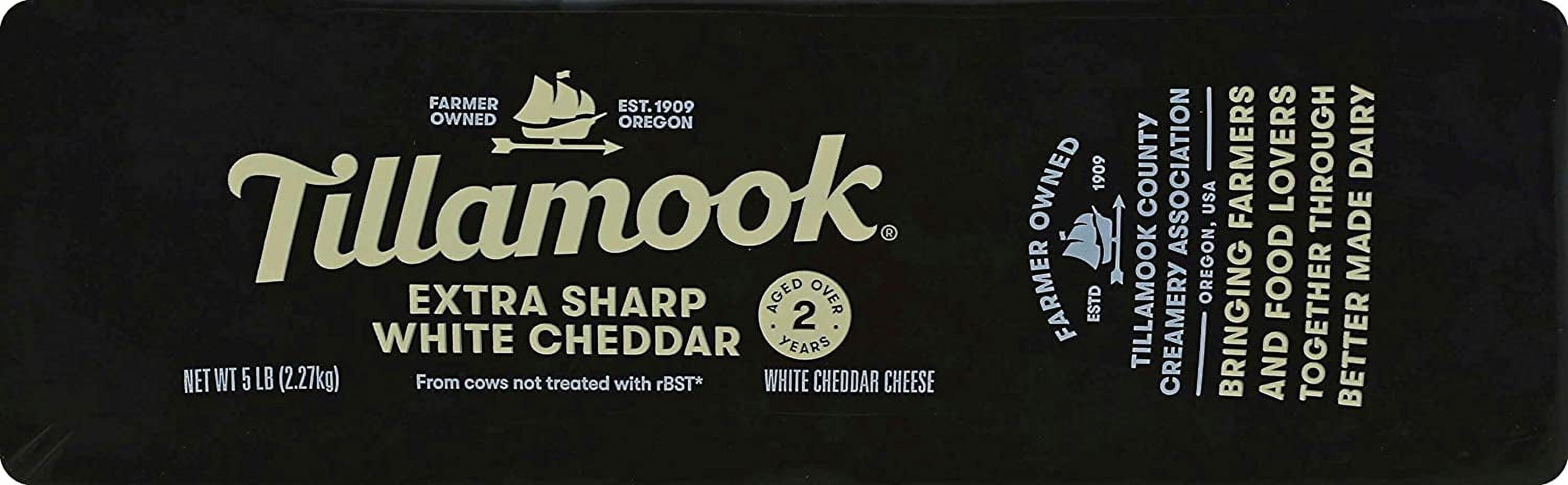 Tillamook Vintage White Extra Sharp Cheddar Cheese, 5 Pound - 2 per ...