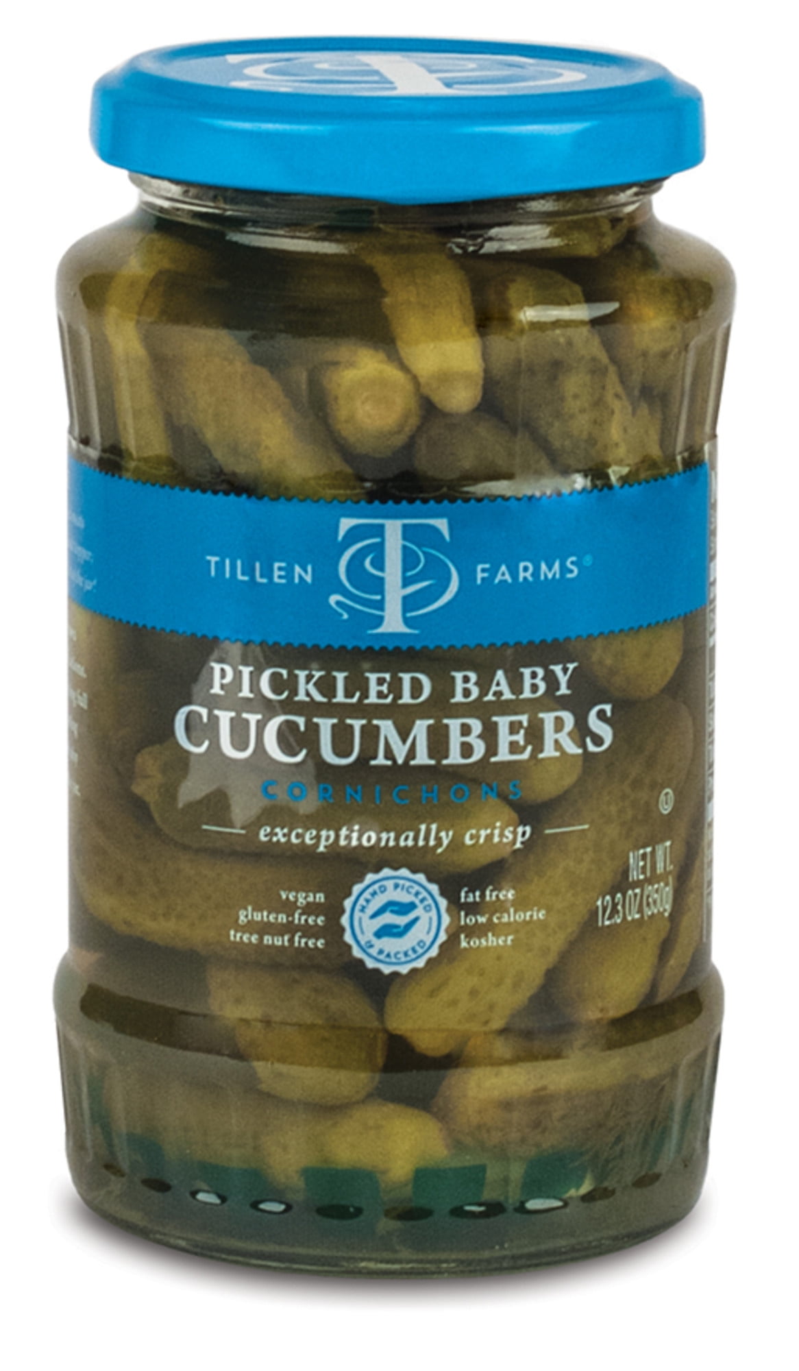 Tillen Farms Small Pickled Baby Cucumbers - Mini Vegetable Produce ...