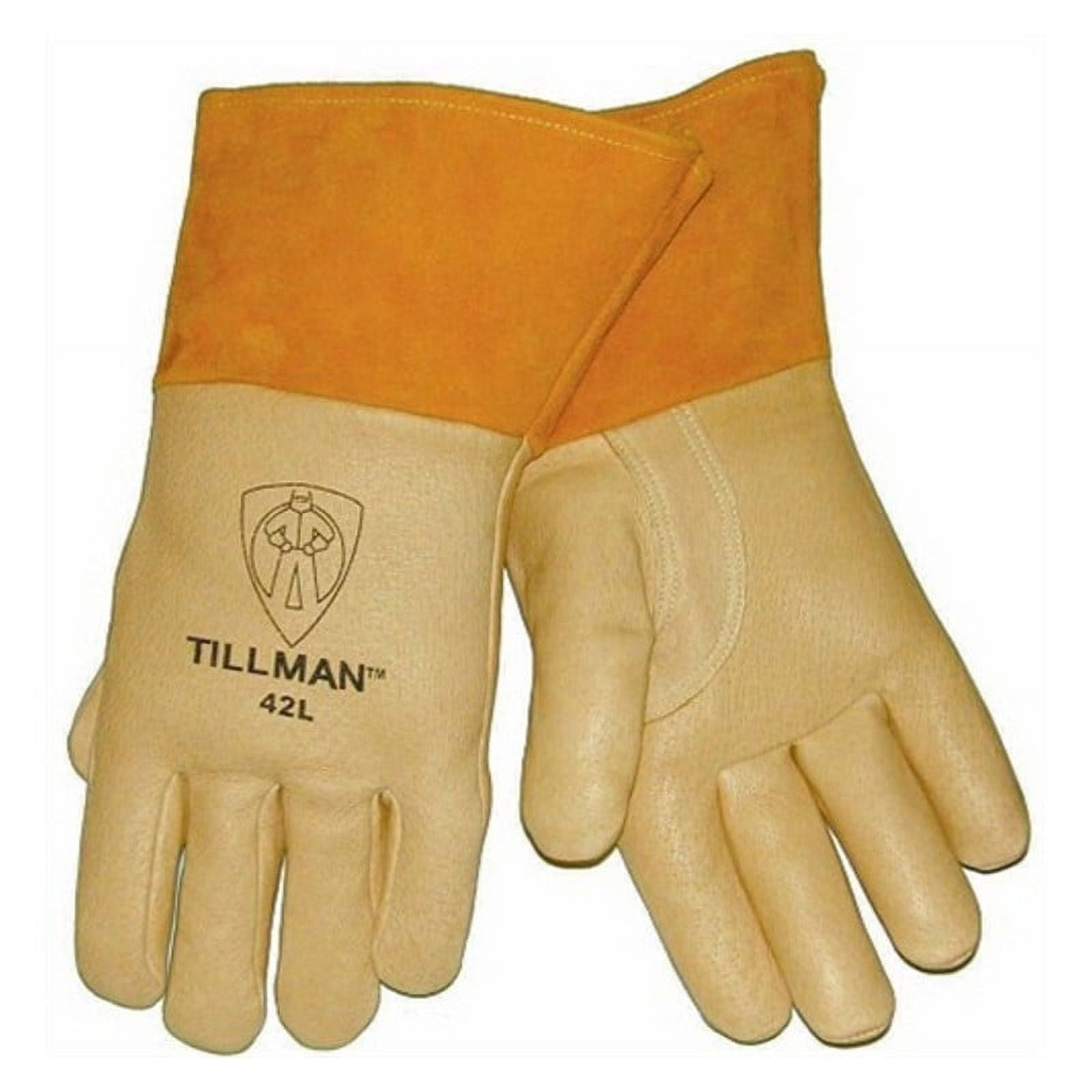 Tillman 42 Top Grain Pigskin Foam Lined Thumb Strap MIG Welding Gloves ...