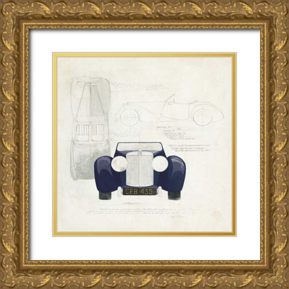 Tillmon, Avery 12x12 Gold Ornate Wood Framed with Double Matting Museum ...