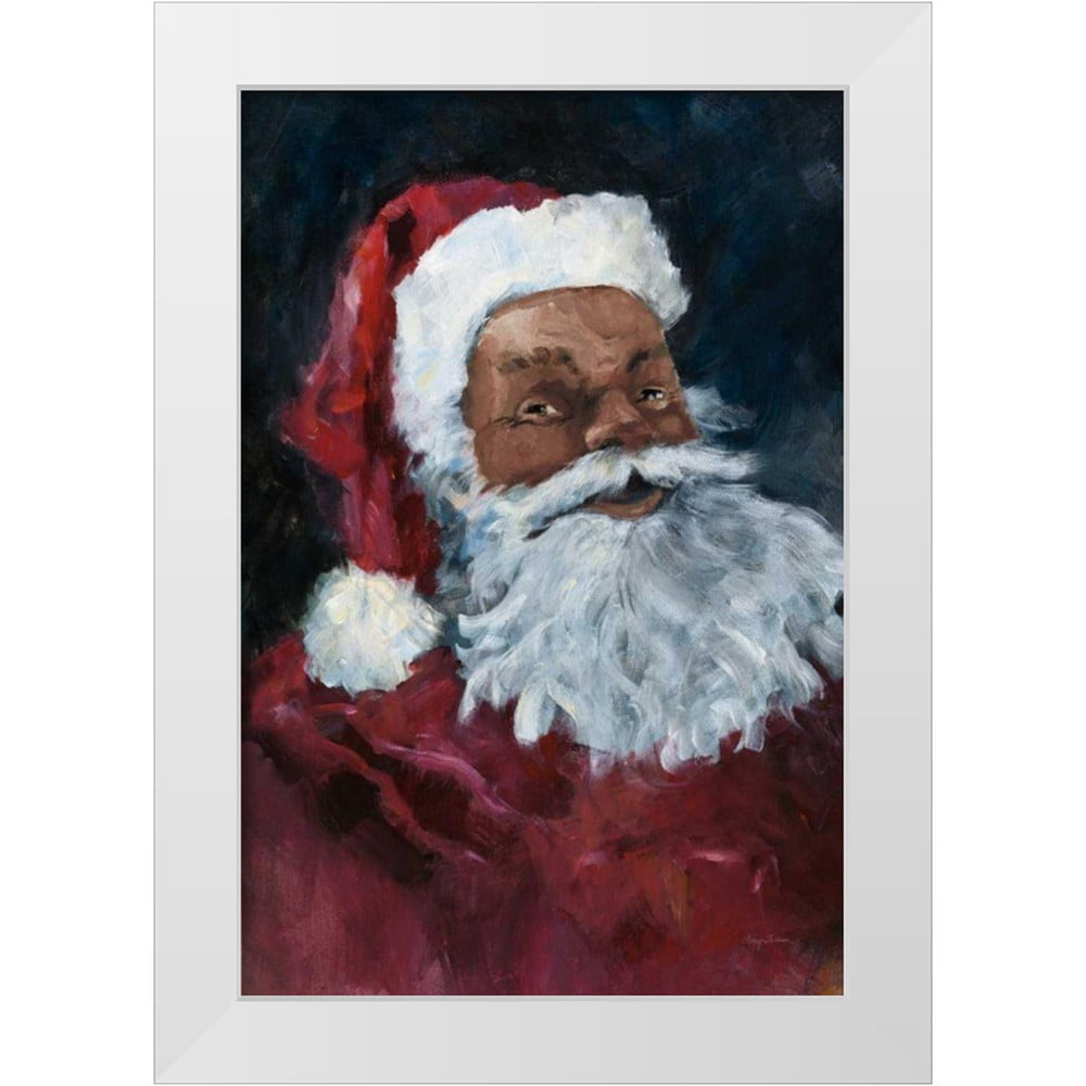 Tillmon, Avery 17x24 White Modern Wood Framed Museum Art Print Titled - Jolly Santa II Crop ...
