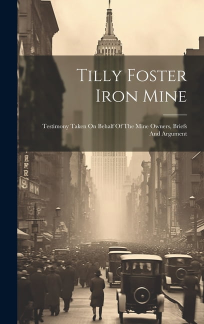 Tilly Foster Iron Mine: Testimony Taken On Behalf Of The Mine Owners ...