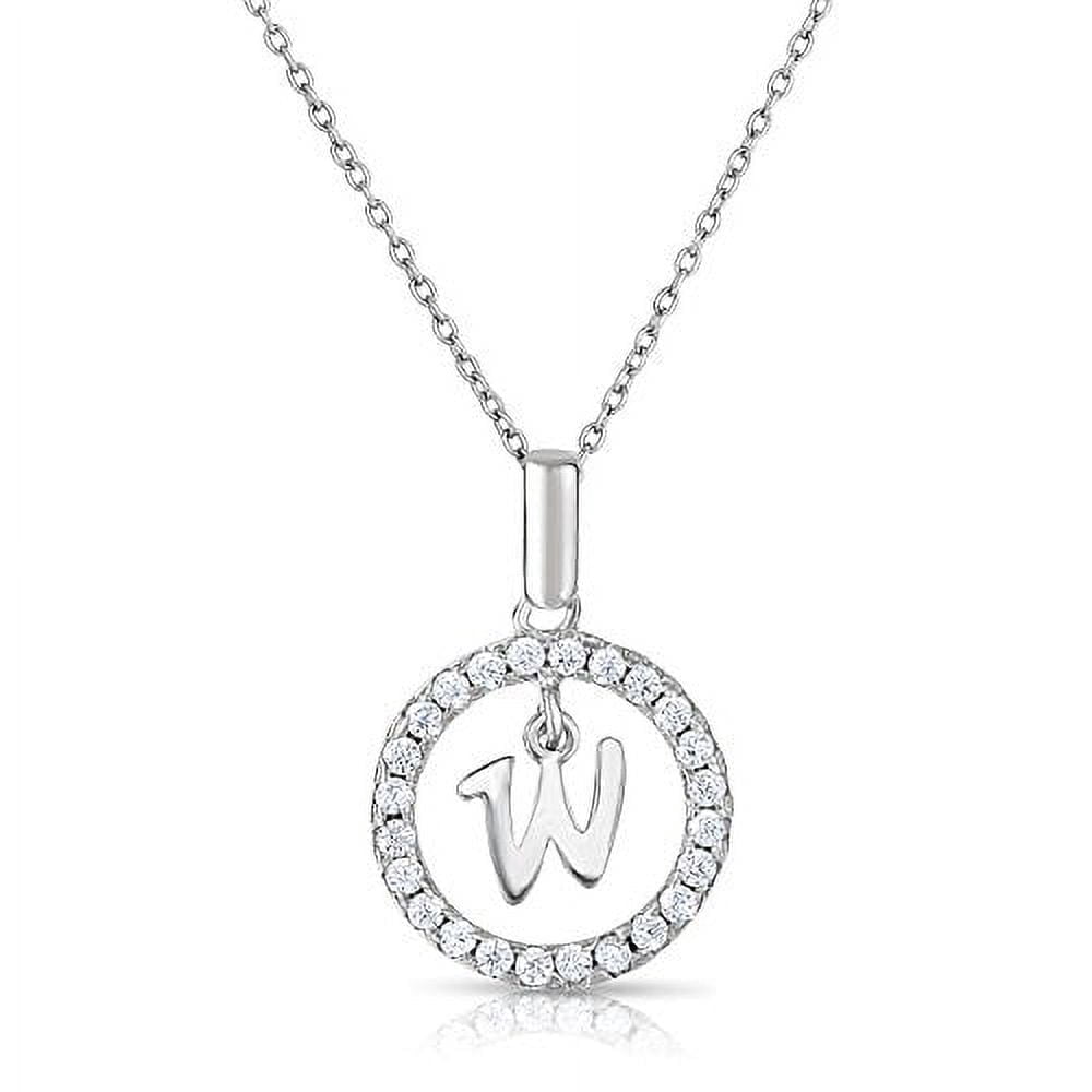 Tilo Jewelry 925 Sterling Silver CZ Initial Letter 