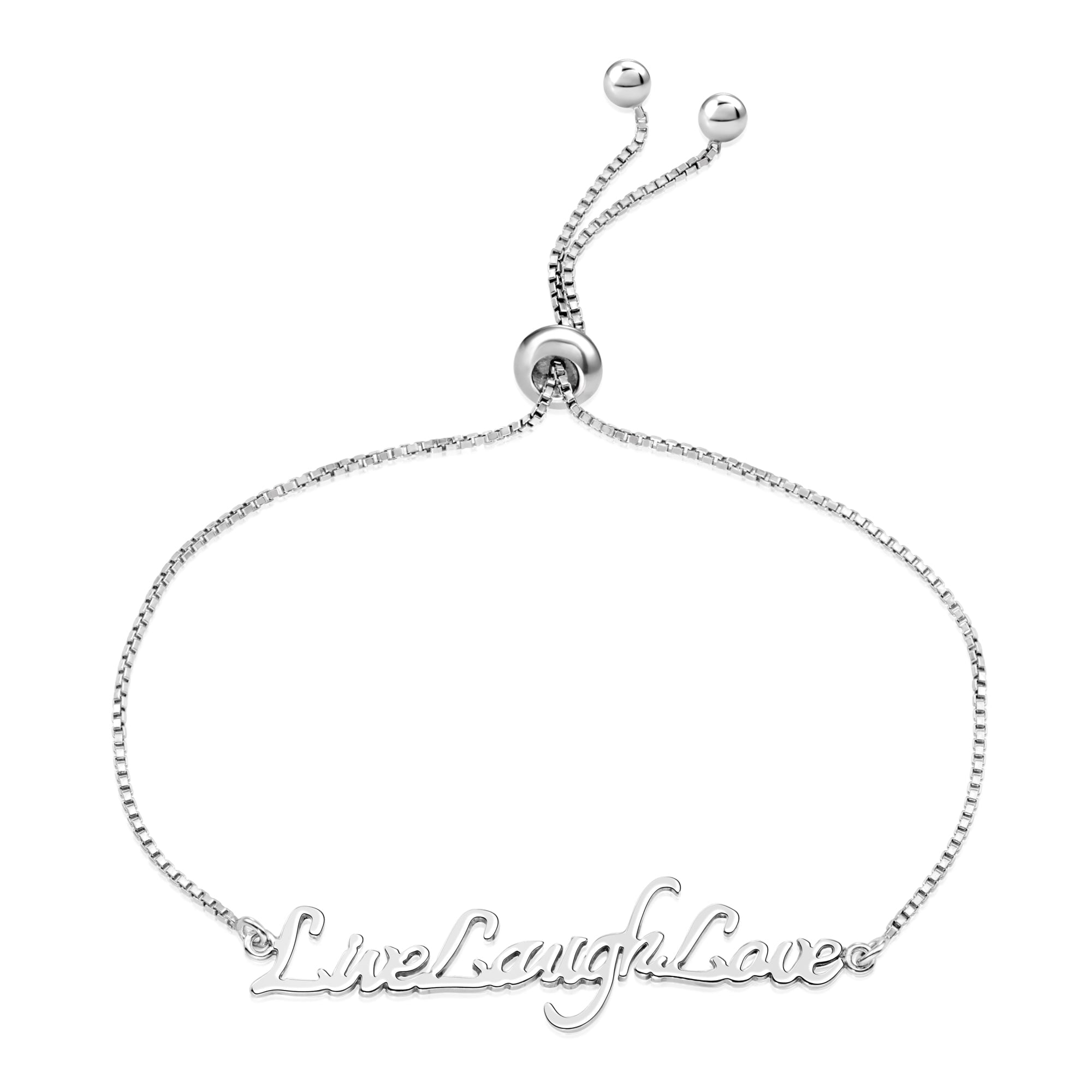 Tilo Jewelry .925 Sterling Silver "Live Laugh Love" Bracelet ...