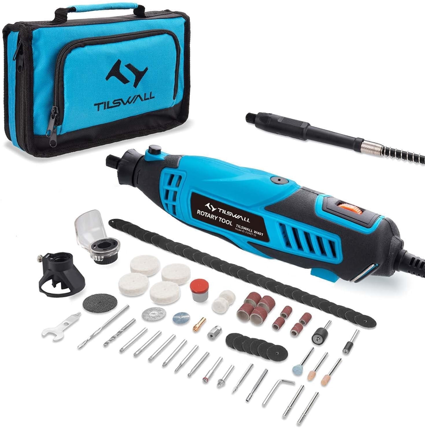 Tilswall 160W Corded Rotary Tool with 145 Accessories, 6 Variable ...