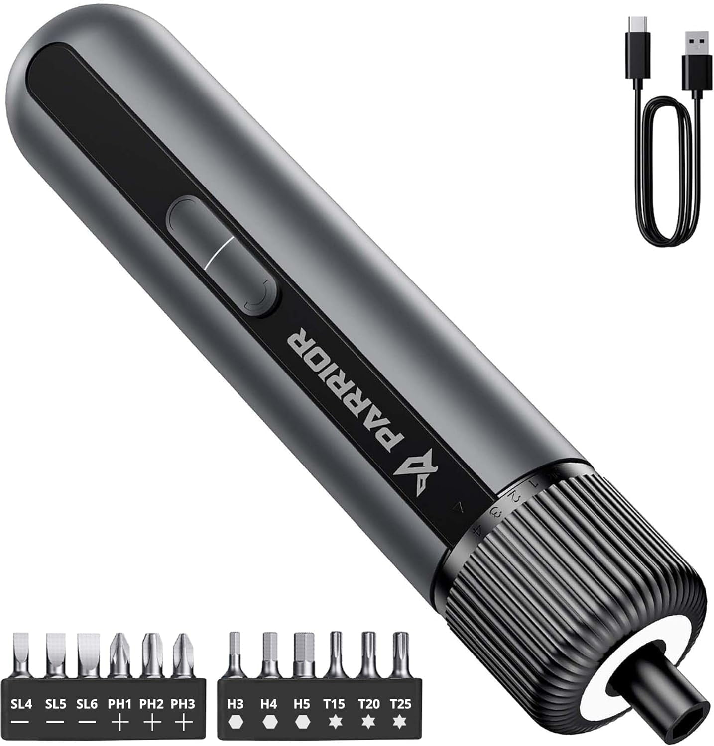 Tilswall Mini Electric Screwdriver, 4V Cordless Screwdriver Kit, 4 ...