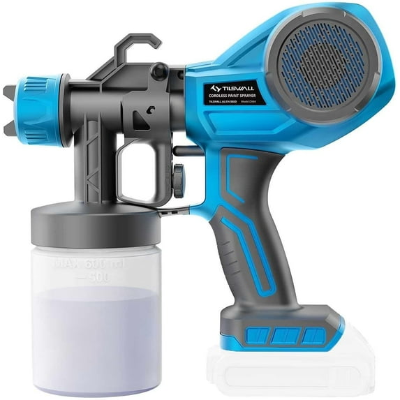 Tilswall Cordless Paint Sprayer, Electric Spray Gun for Dewalt 20V ...