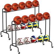 Trigon Sports Lockable Ball Storage Cart, Indoor Outdoor Rolling Ball ...