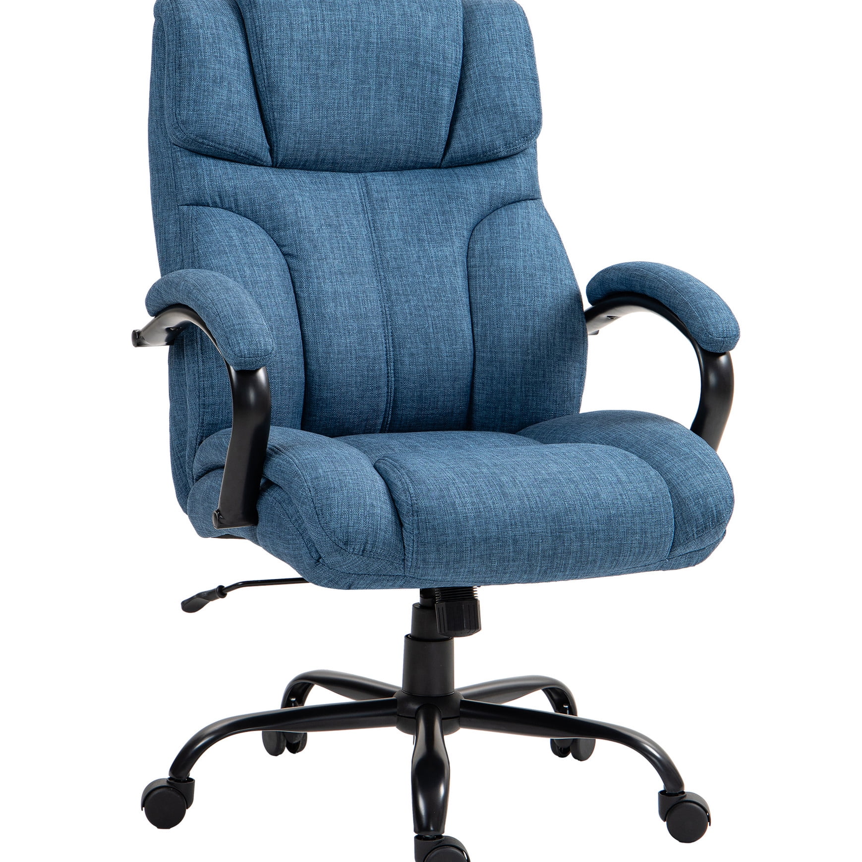 Tilt Feature, Lumbar Ease - Blue Rolling Chair for Relaxing Breaks ...