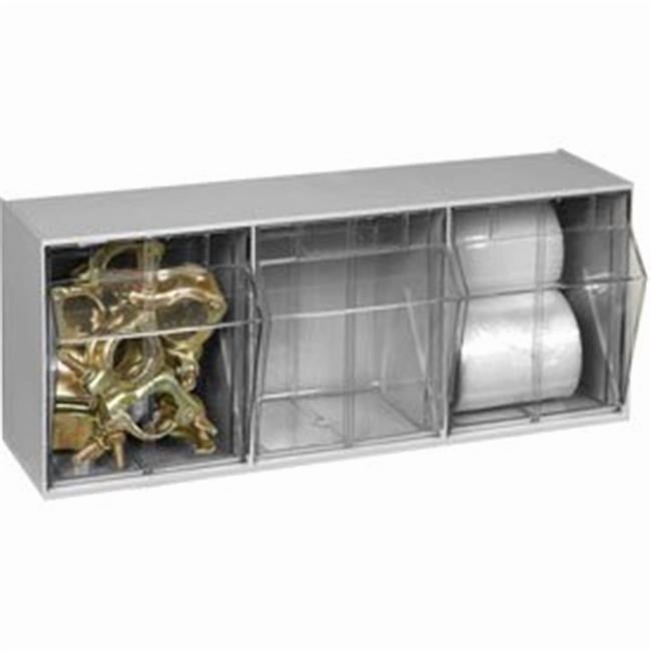 Tilt Out Storage Bin - 3 Compartments, Gray - Walmart.com