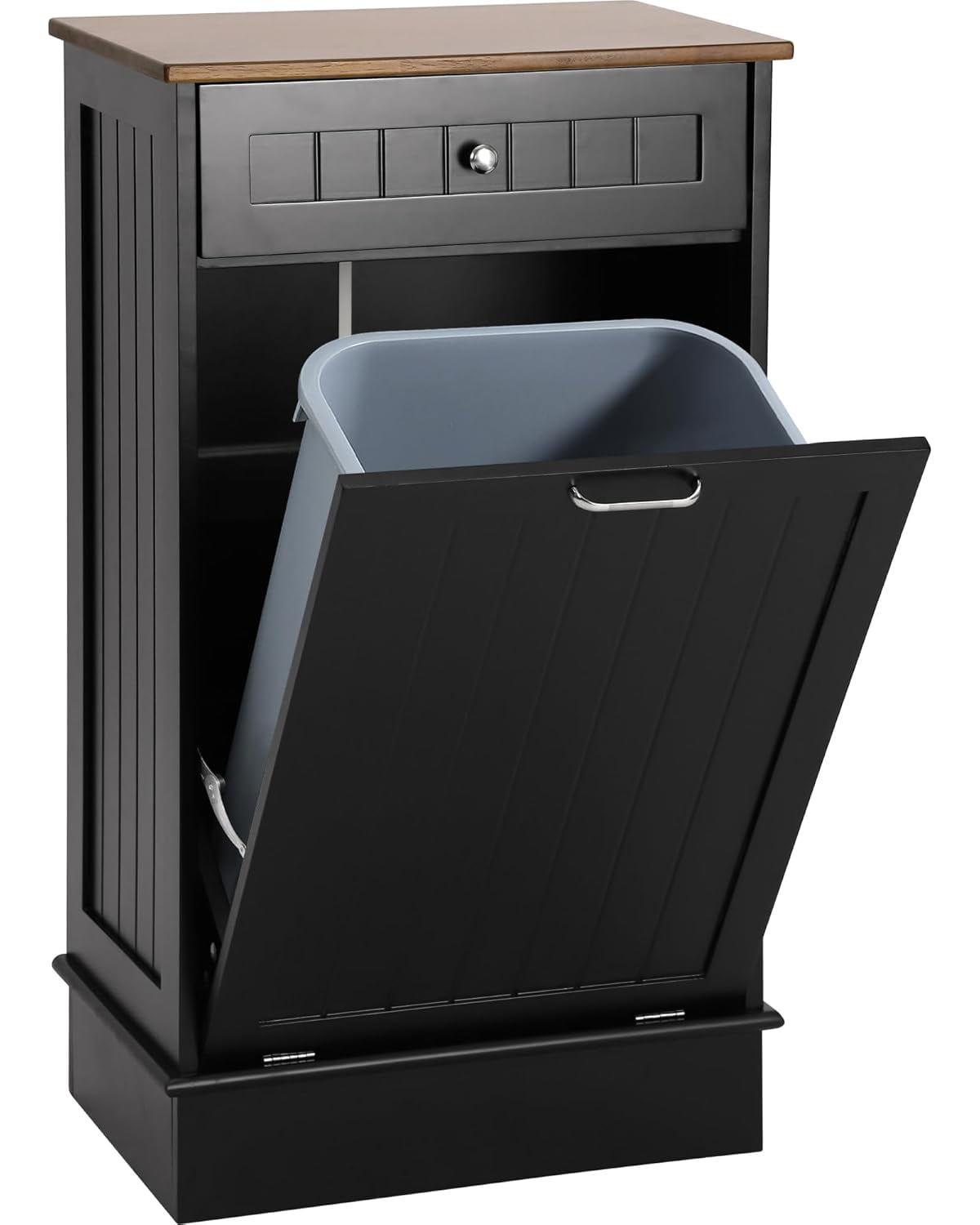 Tilt Out Trash Bin Cabinet Dog Proof Trash Can Holder Kitchen Island ...