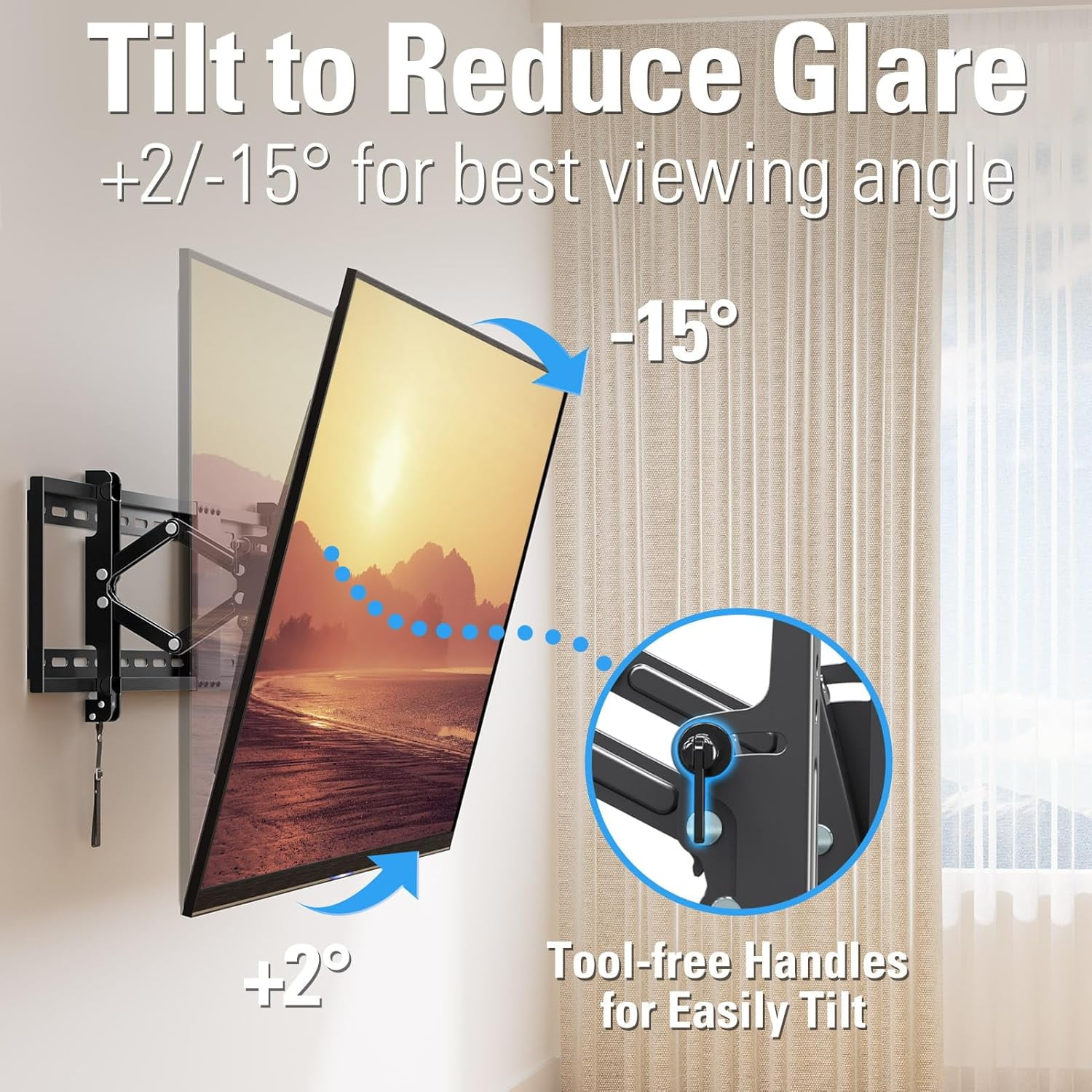 Tilt TV Wall Mount for Most 42-90 Inch Flat and Curved Television ...