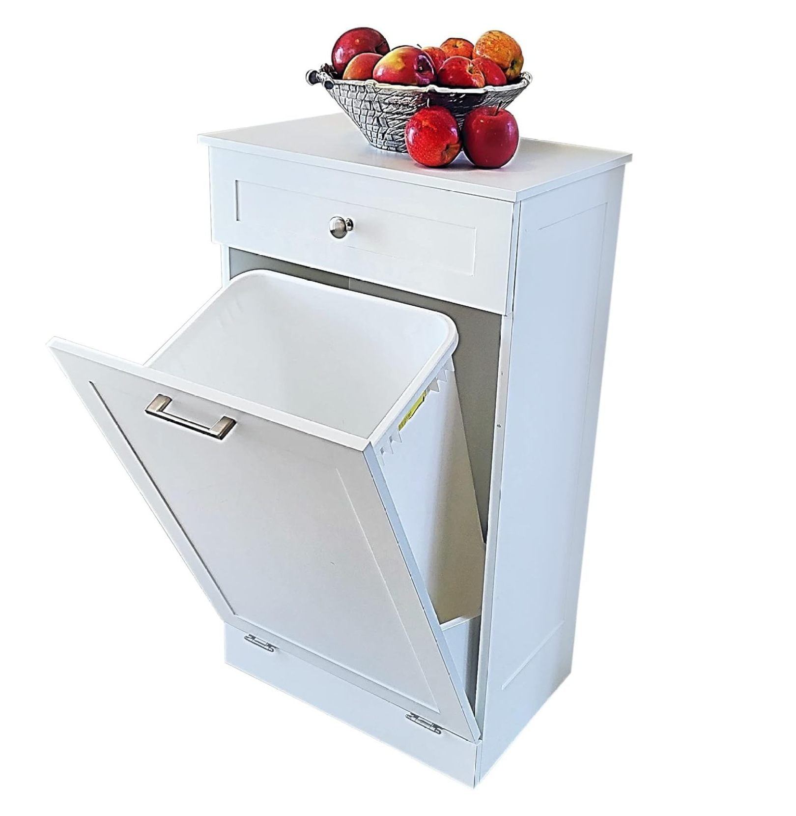 Tilt Out Trash Bin Cabinet or Laundry Hamper Solid Workmanship and New ...