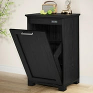 Arlopu Tilt Out Double Trash Can Stand, Freestanding Kitchen Cabinet ...