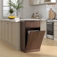 Tilt Out Trash Can Cabinet for 10 Gallons, Fluted Hidden Garbage Can ...