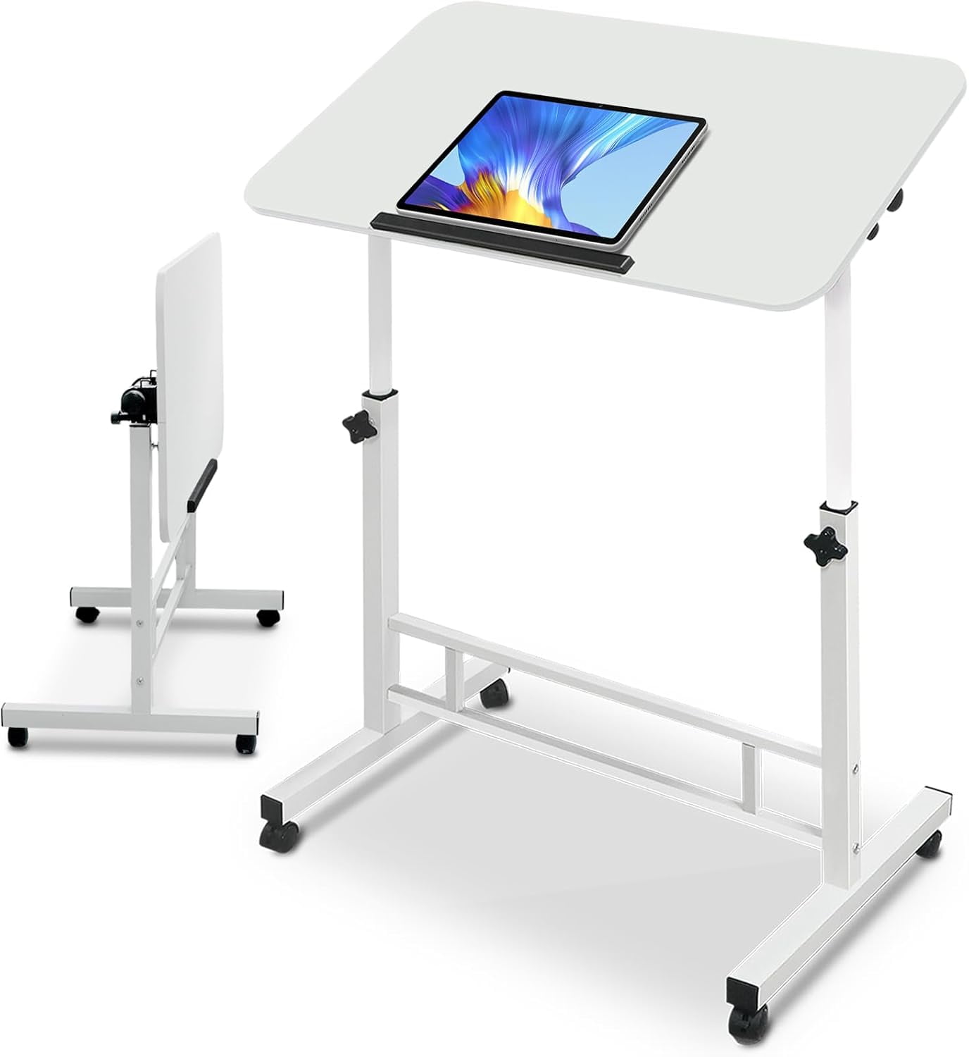 Tiltable Desktop 32 x 16 Small Foldable Standing Desk, Lift Height 25 ...