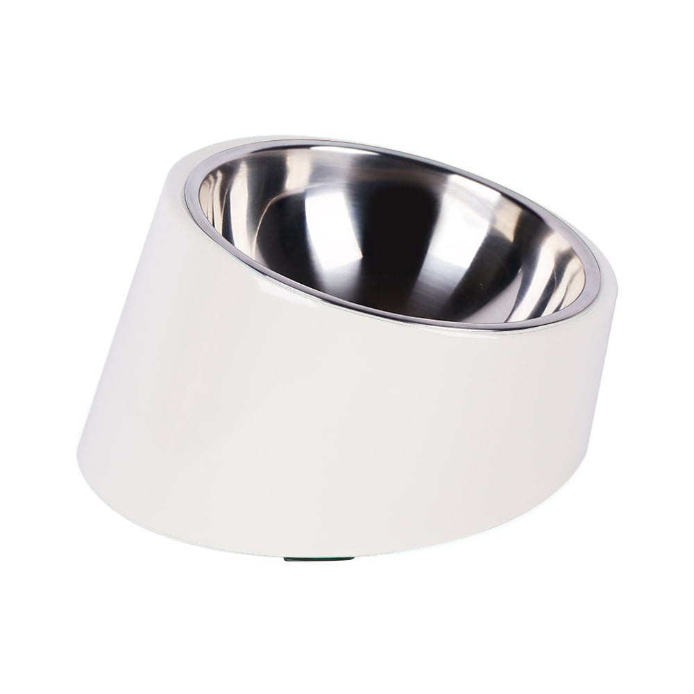 Tilted Angle Stainless Steel Dog Bowl,15°Slanted Pet Feeder for Dog and ...
