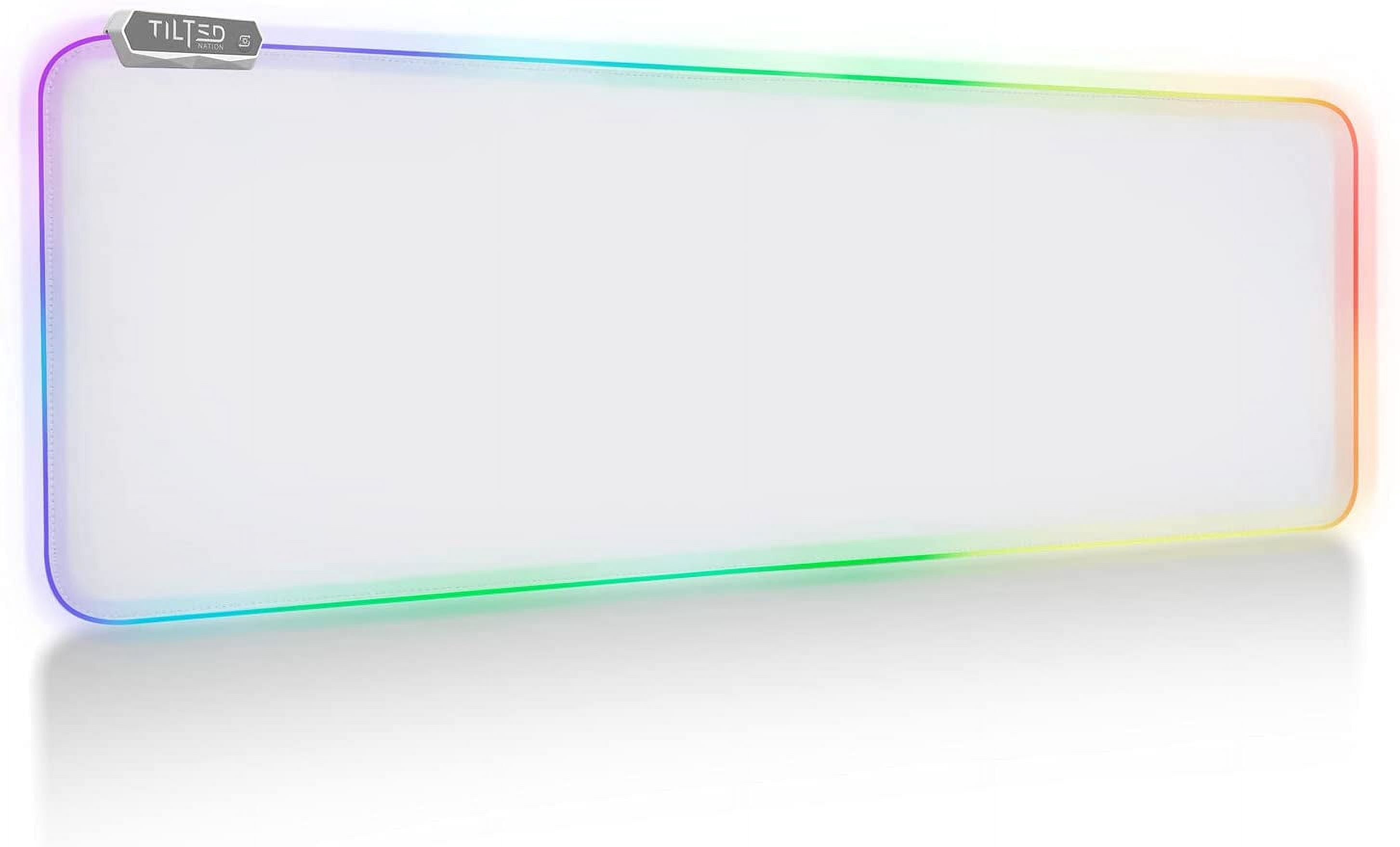 Tilted Nation Bone White Gaming Mouse Pad RGB - Bright LED Gaming ...