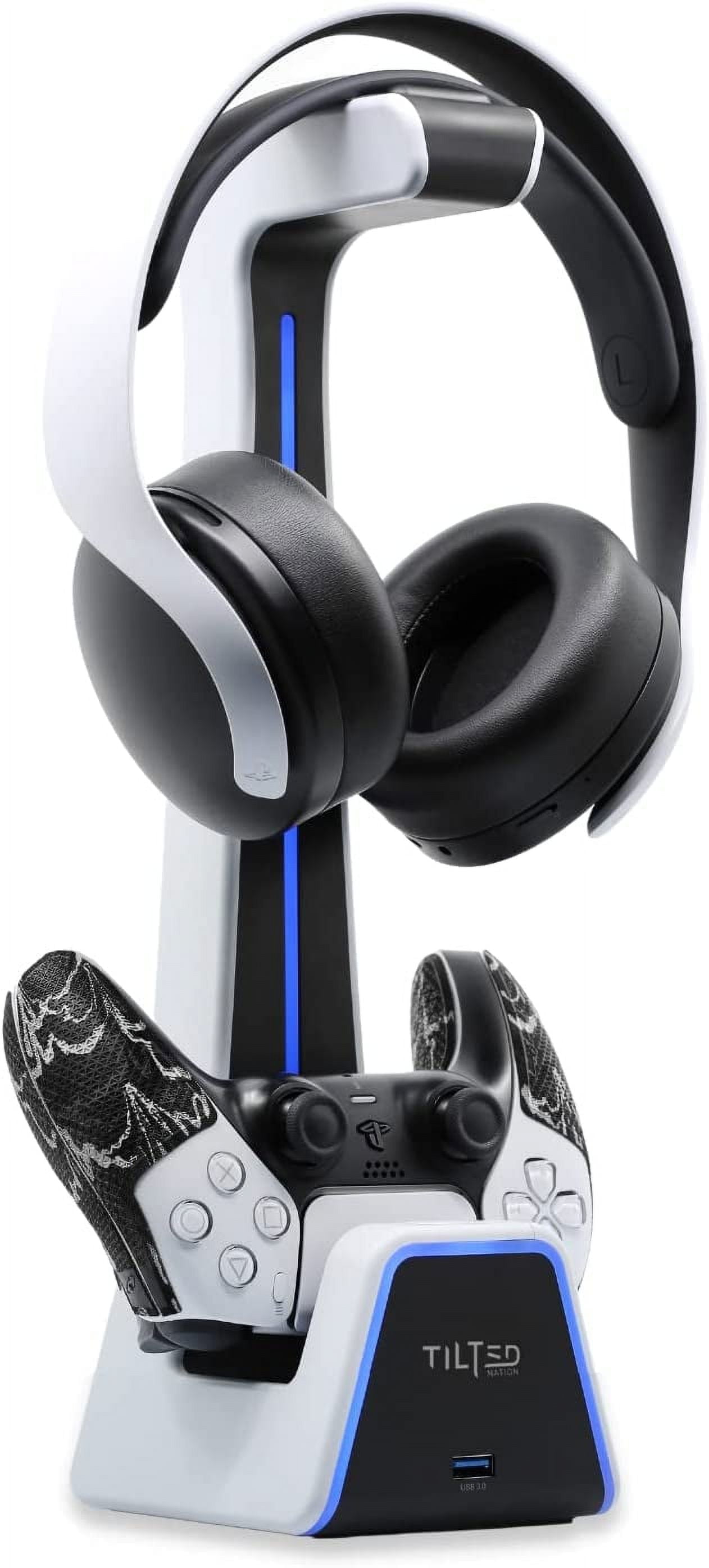 Tilted Nation RGB Headset & Controller Stand with Charging Station ...