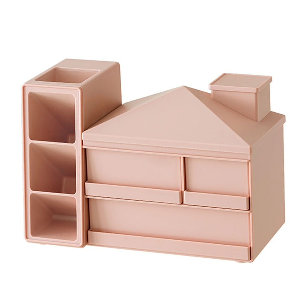 Tilted Pen Hold For Students Desk Storage Box Includes Removable Drawer ...