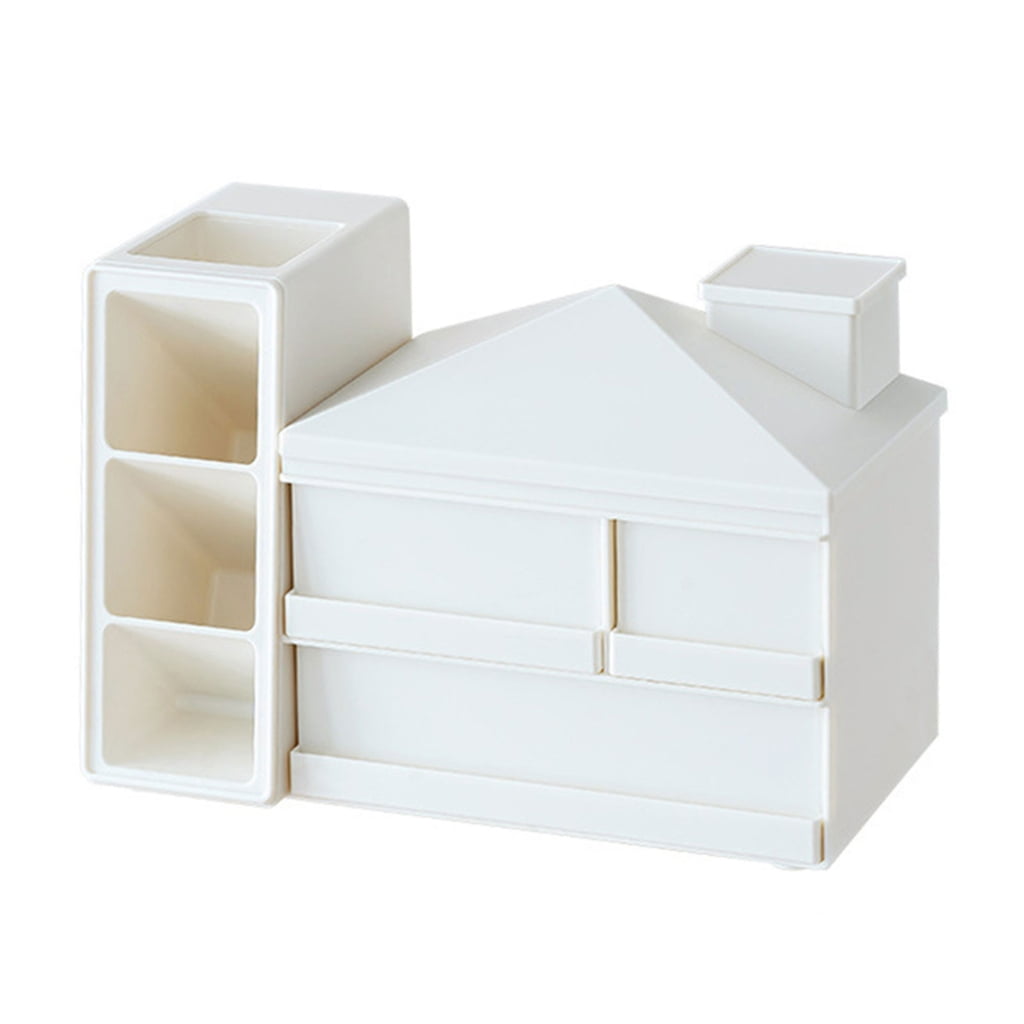 Tilted Pen Hold For Students Desk Storage Box Includes Removable Drawer ...