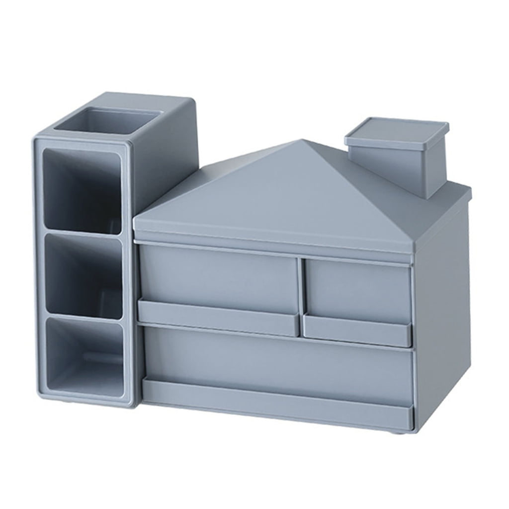 Tilted Pen Hold For Students Desk Storage Box Includes Removable Drawer ...