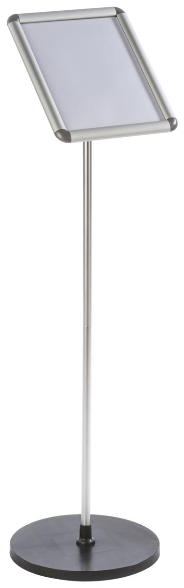 Tilting Floor Sign Frame, 8.5" x 11", Snap Open (Silver Aluminum ...