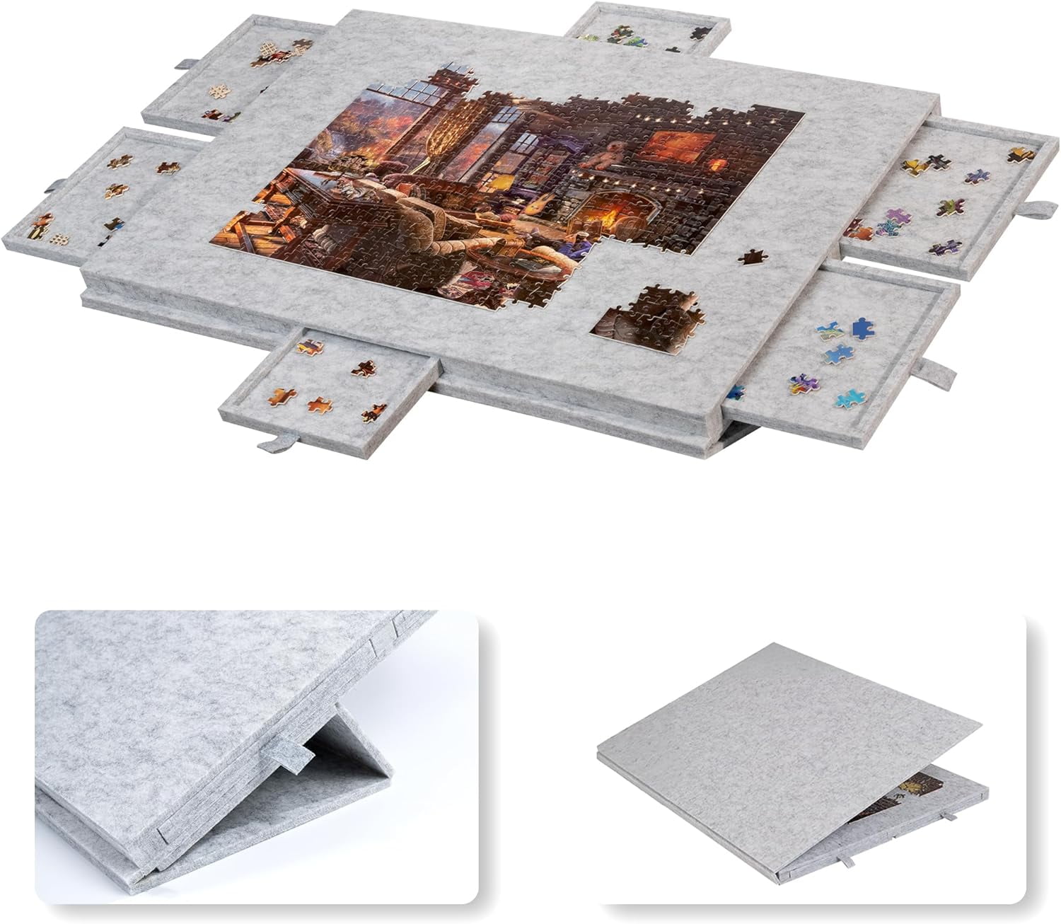 Tilting Puzzle Board with 2-in-1 Designed Stand & Cover, Super ...