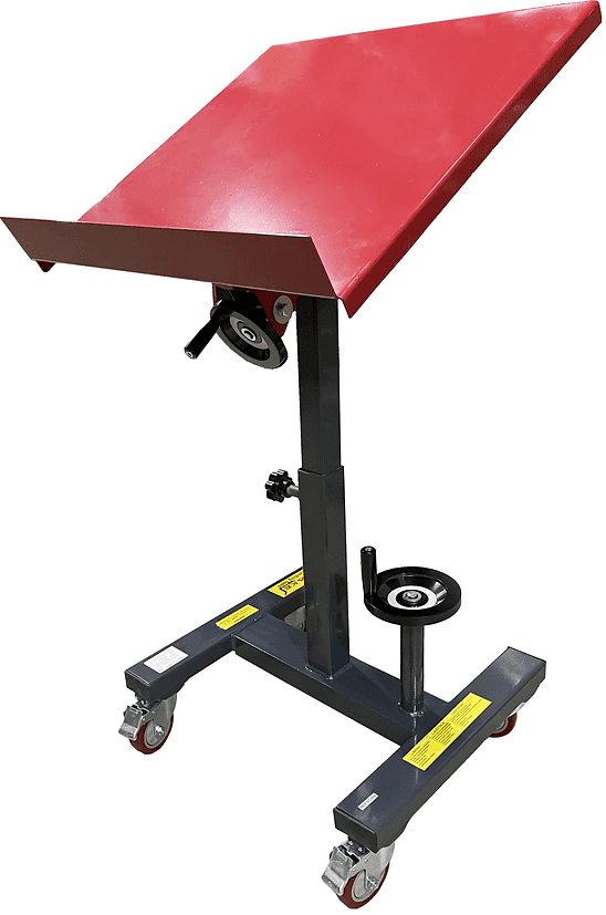 Tilting Work Stand, 300lbs Capacity, Steel, 24x24", 31.5 to 42" Height, 30 Degree Tilting Work ...