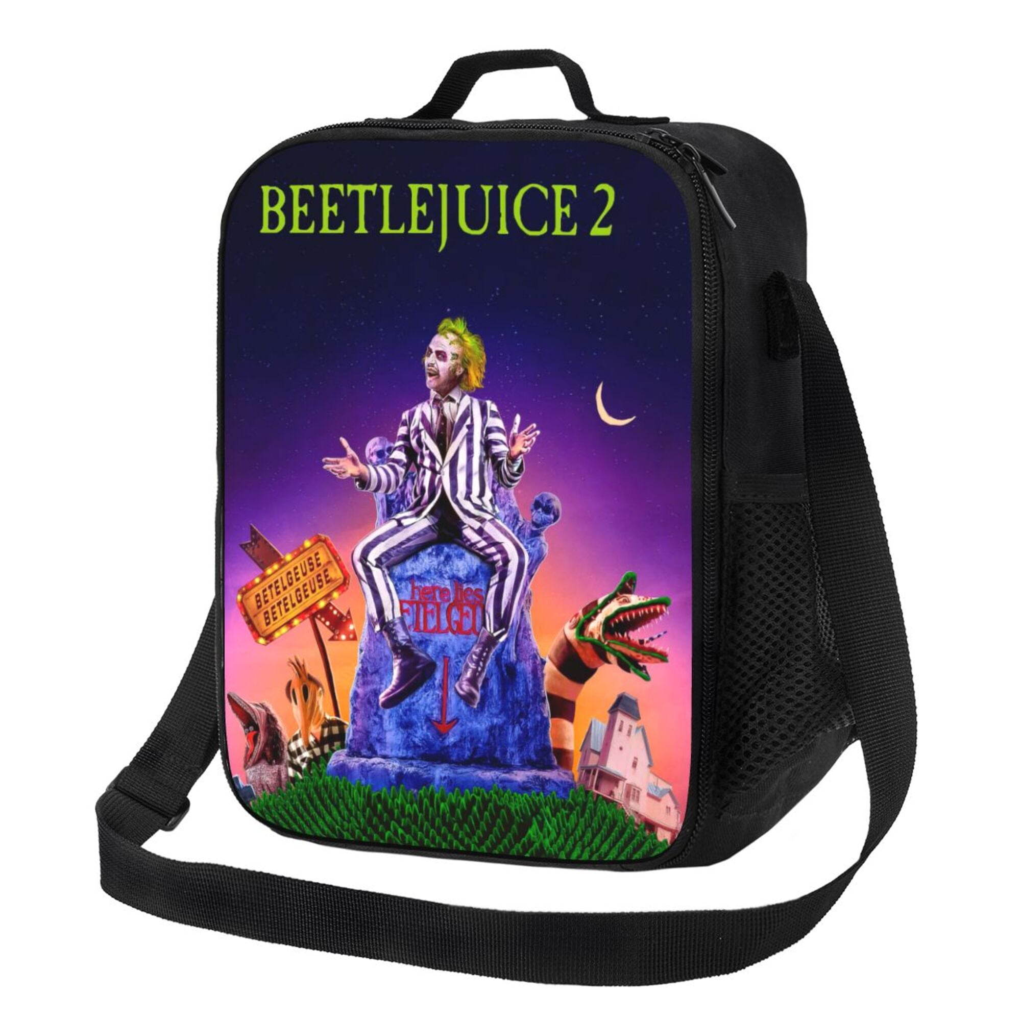 Tim Burton Beetlejuice Lunch Bag Tote Shoulder Bags Insulated Lunch Box ...
