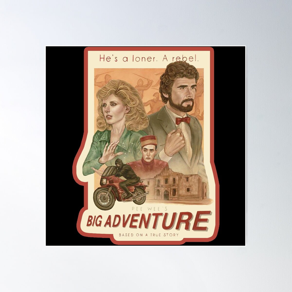 Tim Burton Pee Wee'S Big Adventure Vintage Image Poster Wall Art ...