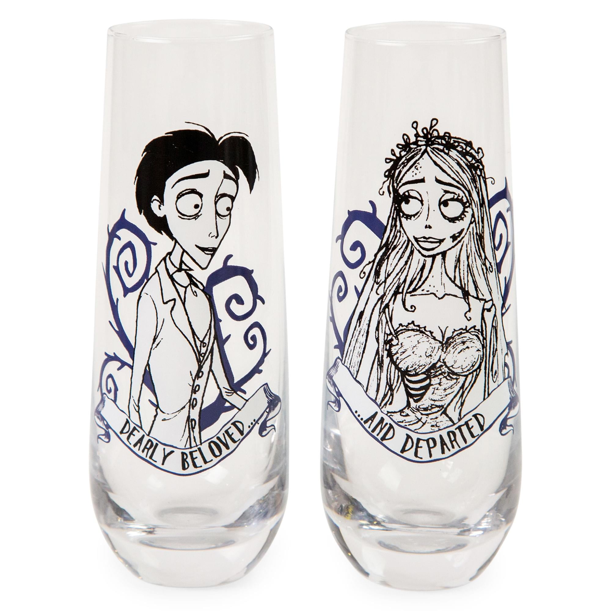 Tim Burton's Corpse Bride "Dearly Beloved" Stemless Fluted Glassware ...