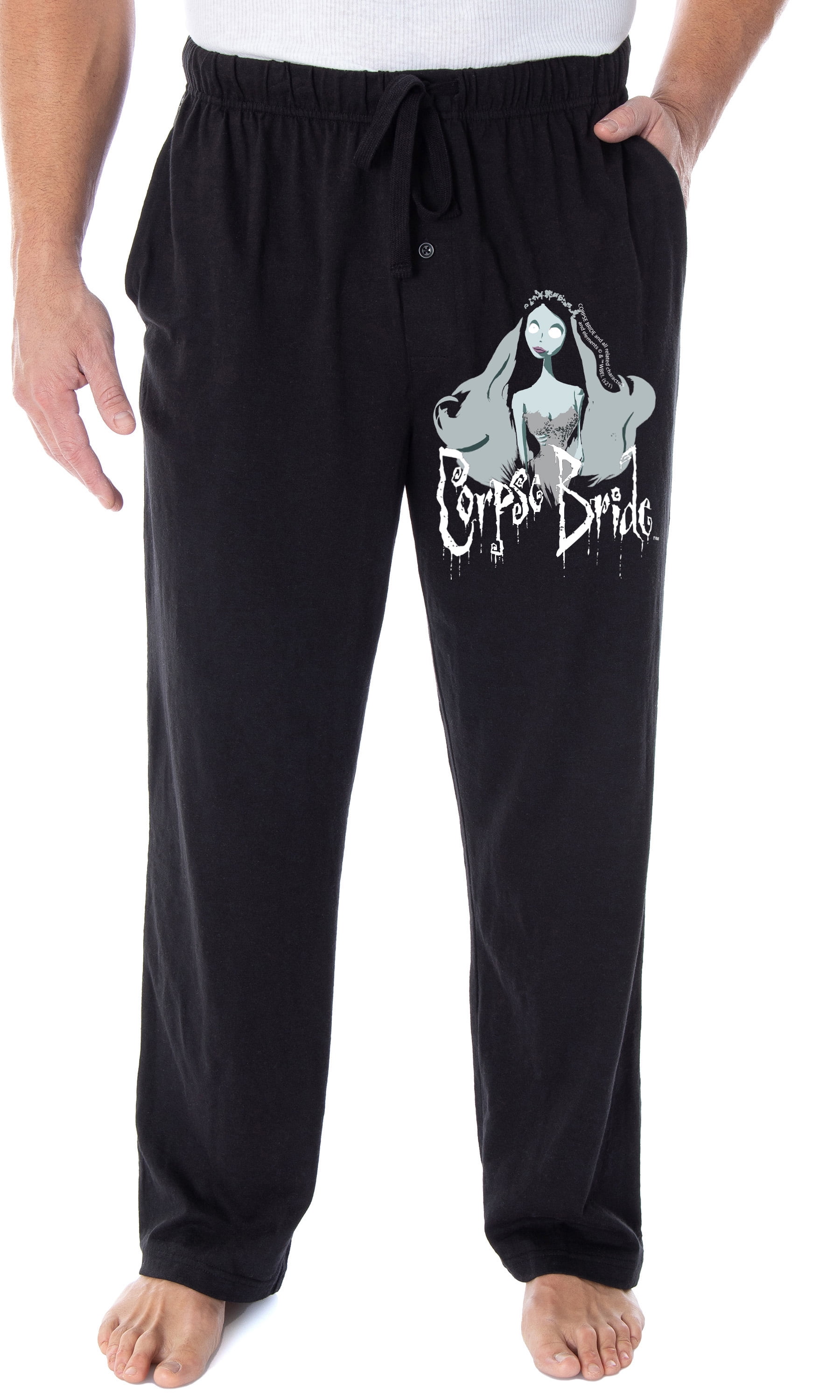 Tim Burton's Corpse Bride Men's Emily Character Loungewear Pajama Pants ...